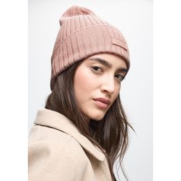 Street One Damen Strickm&uuml;tzefaded rose meliert, unifarben, Stoff, Viskosemischung, M&uuml;tzen, in softem Material-Mix