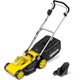 K&auml;rcher Akkurasenm&auml;her K&Auml;RCHER, B:35,5cm H:102,6cm T:118,6cm, gelb, Rasenm&auml;her, "LMO 3-18", ohne Akku und Ladeger&auml;t