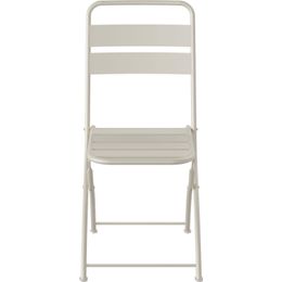 Klappstuhl Essentials, B:43cm H:87,5cm T:54cm, beige, Stahl, Stühle, "Breeze", Bistro Klappstuhl, Metall, beige