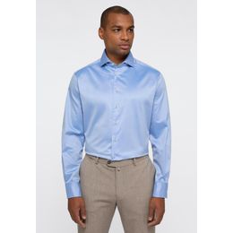Eterna Herren Langarmhemd "MODERN FIT"mittelblau, Gr. 41, Twill, 100% cotton, Hemden, EASY IRON (bügelleicht)