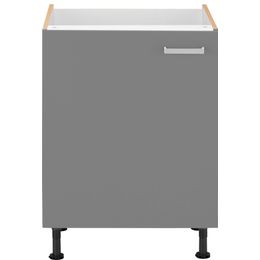 Sp&uuml;lenschrank Optifit, B:60cm H:87cm T:58,4cm, grau, Holzwerkstoff, K&uuml;che, Schr&auml;nke, "Parma", Breite 60 cm