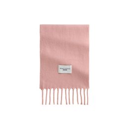 Marc O'Polo Damen Wollschal "mit langen Fransen", rosa, MARC O'POLO DENIM, unifarben, Obermaterial: 100% Wolle (Schafwolle), Modetücher