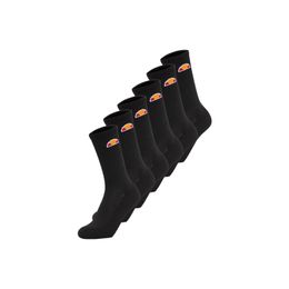 Ellesse Herren Kurzsocken "Socken TAMUNA CREW SOCK 6er Pack", Gr. 37, schwarz, Obermaterial: 95% Polyester PES. 4% Elastodien ED. 1% Elasthan EL.,