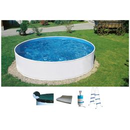 Rundpool Konifera, H:90cm &Oslash;:360cm, wei&szlig;, Schwimmbecken, "Usedom II inkl. Zubeh&ouml;r", in verschiedenen Gr&ouml;&szlig;en erh&auml;ltlich