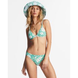 Billabong Damen Triangel-Bikini-Top "Field Day Scrunched", gr&uuml;n, Gr. XL, 78% Nylon, 22% Elasthan, Bikini-Oberteile