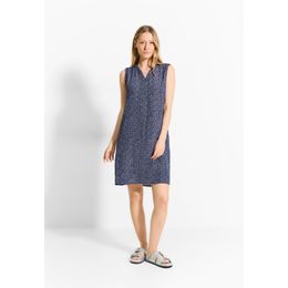 Cecil Damen Sommerkleid, blau, Gr. XXL, unifarben, Stoff, 100% Viskose, Kleider, aus Viskose