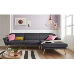 Ecksofa OTTO HOME, B:302cm H:86cm T:178cm, grau, Samtoptik (100% Polyester);Luxus-Microfaser weich (100% Polyester);Struktur (100%