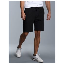 TRIGEMA Herren Bermudas "TRIGEMA Shorts in strukturierter Sweat-Qualität", schwarz, Gr. XXL, 55% Polyester, 45% Baumwolle, Hosen