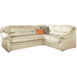 Ecksofa DOMO collection, B:234cm H:84cm T:185cm, beige, Wohnzimmer, Sofas, "Montana, zeitlose Rückensteppung, bequeme Armlehnen, L-Form", wahlweise