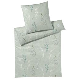 Bettw&auml;sche Elegante, gr&uuml;n, Jersey, Obermaterial: 50% Baumwolle, 50% Leinen, Bettw&auml;sche, "Ensemble", angenehmes Hautgef&uuml;hl
