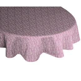 Tischdecke Adam, &Oslash;:145cm, lila, Bio-Baumwolle, Tischdecken, "Little Parrot", aus 100% Bio-Baumwolle
