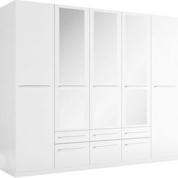 Kleiderschrank Priess, B:230cm H:193cm T:54cm, wei&szlig;, Holzwerkstoff, Schlafzimmer, Schr&auml;nke, "Schrank Garderobe W&auml;scheschrank Barcelona in 5 Breiten",