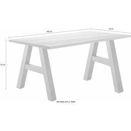 M&auml;usbacher Schreibtisch M&Auml;USBACHER, B:140cm H:75cm T:70cm, grau, B&uuml;ro, Tische, "Mio"