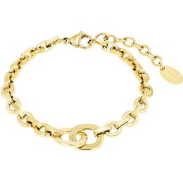 s.Oliver Damen Armband "2038854", 20,5cm, Edelstahl, gold, Edelstahl, Armbänder
