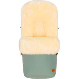fillikid Kinder Fu&szlig;sack "Bernina Winterfu&szlig;sack", gr&uuml;n, Lammfell, Polyester, Fu&szlig;s&auml;cke