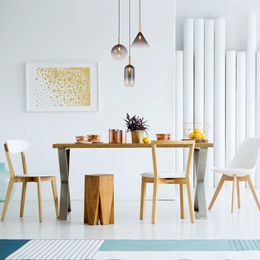 Globo LIGHTING H&auml;ngeleuchte "ELISABETH", &Oslash; 43cm H: 150cm, 1 Stk., grau, Wohnzimmer, Leuchten, H&auml;ngelampe Esszimmer-Leuchte Esstischleuchte Wohnzimmer