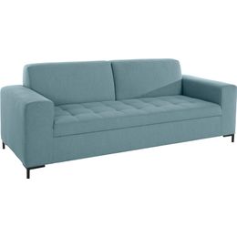3-Sitzer OTTO products, B:218cm H:80cm T:90cm, blau, Struktur (100% recyceltes Polyester);Luxus-Microfaser weich (100% recyceltes Polyester), Sofas,