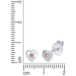 Firetti Jungen Paar Ohrstecker "Schmuck Geschenk Silber 925 Ohrschmuck Herz", Silber 925 (Sterlingsilber), bunt, Silber 925 (Sterlingsilber),