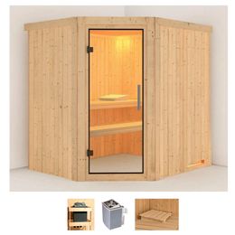 Karibu Sauna "Siirin", Saunaofen, integrierte Steuerung, 9 kW, beige, Saunen, 9 KW-Ofen mit integrierter Steuerung