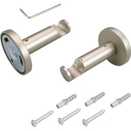 Gardinenstangenhalter Liedeco, &Oslash;:16cm, grau, Gardinenstangenhalterungen, f&uuml;r Gardinenstangen &Oslash; 16 mm