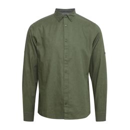 INDICODE Herren Langarmhemd "Langarmhemd IDHanko", gr&uuml;n, Gr. XXL, gestreift, Obermaterial: 55% Leinen LI. 45% Baumwolle CO., Hemden
