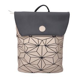 Rieker Cityrucksack "Foil/Foil", beige, Lederimitat, gemustert, Rucksäcke, mit geometrischem Muster
