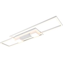 Trio LEUCHTEN LED Deckenleuchte "ALBANY LED Deckenlampe 37W 4300 Lumen warmweiß bis kaltweiß 2700-6500K", 1, H: 8cm, 1 Stk., weiß, Wohnzimmer,