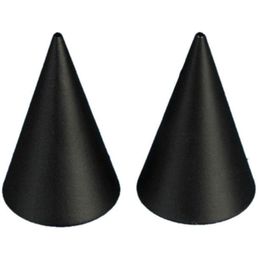 Gardinenstangen-Endst&uuml;ck Liedeco, H:2,5cm L:4cm &Oslash;:1,6cm, schwarz, Gardinenstangenendst&uuml;cke, "Cone", f&uuml;r Gardinenstangen &Oslash; 16 mm