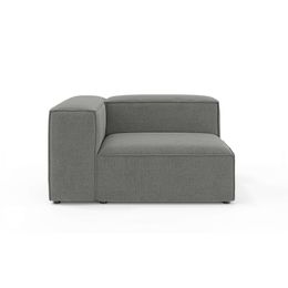 Sofa-Eckelement OTTO HOME, B:130cm H:72cm T:100cm, grau, 100% Polyester, Polsterelemente, "HAILY Sessel mit Armlehne links/rechts, Ma&szlig;e B/T/H: