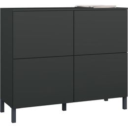 borchardt M&ouml;bel Kommode BORCHARDT M&Ouml;BEL, B:93cm H:80cm T:35cm, schwarz, Spanplatte, Flur, Sideboards, "Haama", Breite 93 cm