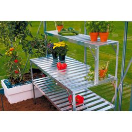 Pflanztisch Vitavia, B:121cm H:76cm T:54cm, silber, Outdoor, Tische, BxTxH: 121x54x76 cm