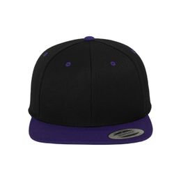 Flexfit Herren Flex Cap "Flexfit Unisex Classic Snapback 2-Tone"balck, lila, unifarben, 80% Polyacryl, 20% Wolle, Caps