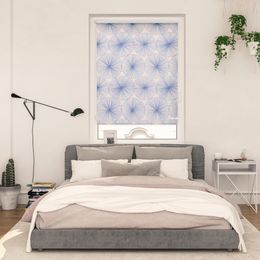 Seitenzugrollo, B:60cm H:150cm, blau, LICHTBLICK ORIGINAL, Polyester, Rollos, "Rollo Klemmfix, ohne Bohren, blickdicht, Flower wheel - Blau"