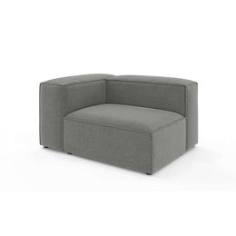 Sofa-Eckelement OTTO HOME, B:130cm H:72cm T:100cm, grau, 100% Polyester, Polsterelemente, "HAILY Sessel mit Armlehne links/rechts, Maße B/T/H: