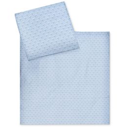 Julius Z&ouml;llner Kinderbettw&auml;sche JULIUS Z&Ouml;LLNER, blau, Renforc&eacute;, Obermaterial: 100% Baumwolle, Bettw&auml;sche, "Wolkenbogen"