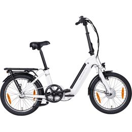 SAXONETTE E-Bike "Compact Comfort Plus 2.0", 33cm, 20 Zoll (50,80cm), weiß, Elektrofahrräder, Pedelec, Elektrofahrrad für Damen u. Herren