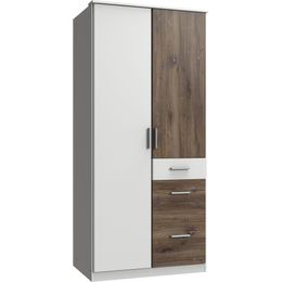 Kleiderschrank wimex, B:90cm H:199cm T:59cm, weiß, Kinderzimmer, Schränke, "Joker", wahlweise mit Spiegel