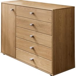 Kombikommode Wiemann, B:120cm H:86cm T:43cm, braun, Holz teilmassiv, Schlafzimmer, Sideboards, "Kiruna", vormontiert