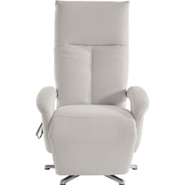 Sit & More TV-Sessel SIT & MORE, B:74cm H:112cm T:82cm, silber, 98%Polyester, 2%Polyamid, Sessel, "Tycoon mit Kopfteilverstellung und 360 Drehfunktion",