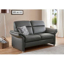 2-Sitzer DIE PLANBAR, B:170cm H:96cm T:92cm, grau, Sofas, "PN-EM16031, ohne Kopfst&uuml;tzen", Echtleder mit Federkern