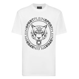 Plein Sport Jungen T-Shirt "Tiger", wei&szlig;, Gr. S, Obermaterial: 100% Baumwolle, Shirts
