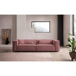 3-Sitzer, B:275cm H:66cm T:101cm, beige, LeGer Home by Lena Gercke, 100% Polyester, Sofas, "PIARA, Couch mit Kedernaht, Sofa in Cord, Leinenoptik o.