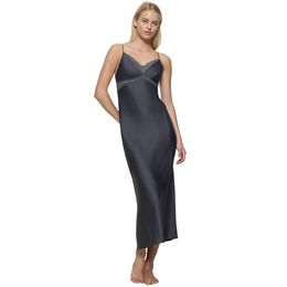 Triumph Damen Nachthemd "Silky Sensuality NDW Lace", Gr. 42, grau, Satin, Obermaterial: 100% Lyocell. Spitze: 88% Polyamid, 12% Elasthan, unifarben,