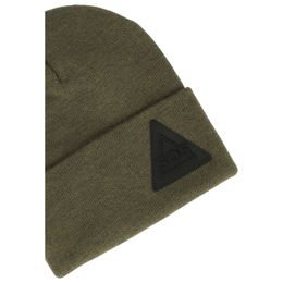 SOS Herren Beanie "Caucasus", gr&uuml;n, unifarben, 50% Polyester, 50% Polyacryl, M&uuml;tzen, mit stylischem Umschlag