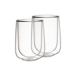 Villeroy & Boch VILLEROY & BOCH Thermoglas "Latte-Macchiato-Becher Artesano Hot & Cold 360 ml 2er Set transparent", transparent, Trinkgefäße