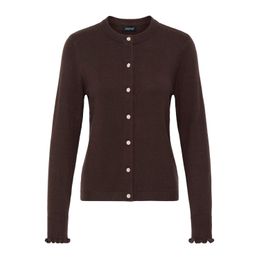 oxmo Damen Strickjacke "Strickjacke OXBMMNERA CARDIGAN"coffee bean, Gr. S, Obermaterial: 50% Viskose CV. 27% Nylon NY. 23% Polyester PES.,