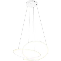 Trio LEUCHTEN LED Pendelleuchte "DARVIN, LED Hängelampe 52W 6700 Lumen, dimmbar, Lichtfarbe einstellbar", 1, H: 150cm, 1 Stk., weiß, Leuchten, CCT