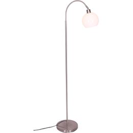 Salesfever Stehlampe "Pepe", 1, Ø 20cm H: 153cm, weiß, Wohnzimmer, Leuchten, Gestell aus Metall