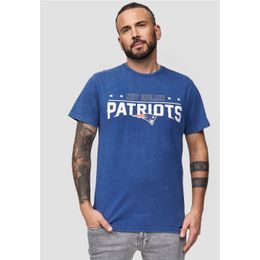 Recovered Herren T-Shirt "NFL New England Patriots", blau, Gr. S, bedruckt, 100% Baumwolle, Shirts, im zeitlosen Design