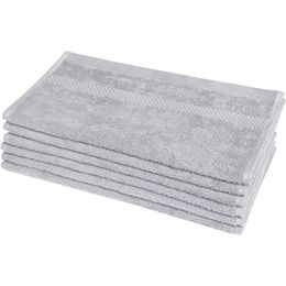 G&auml;stehandtuch Dyckhoff, B:30cm L:50cm, silber, Walkfrottier, Obermaterial: 100% Baumwolle, Handt&uuml;cher, "Planet"